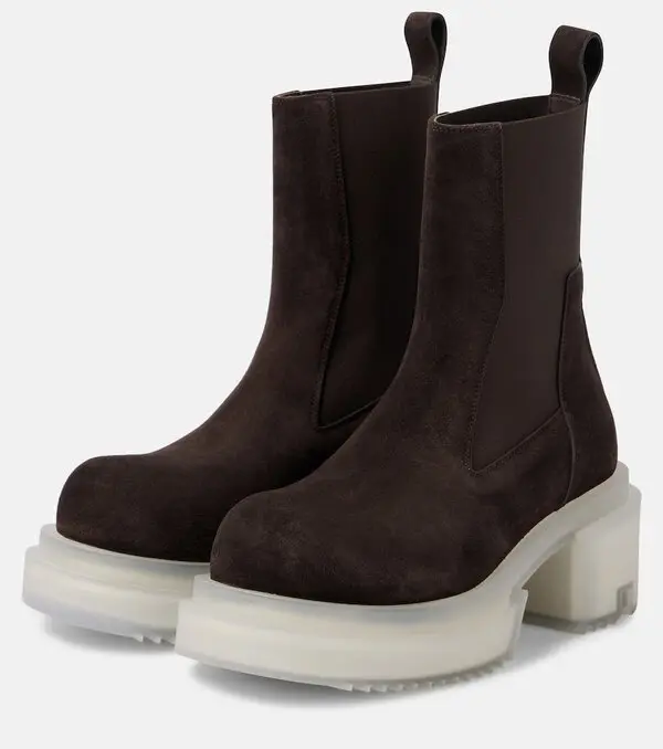Rick Owens Beatle Suede Ankle Boots