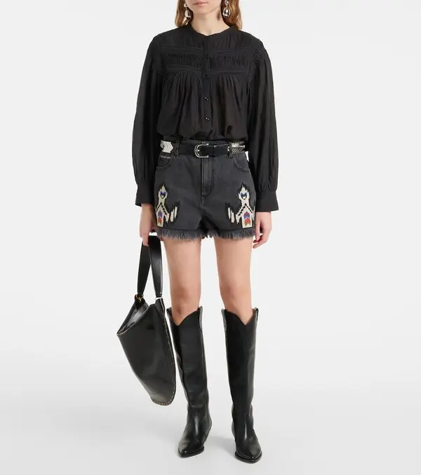 MARANT ETOILE Pralia" Button-up Shirt - Black