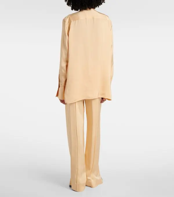 JIL SANDER Bow Detail Satin Blouse