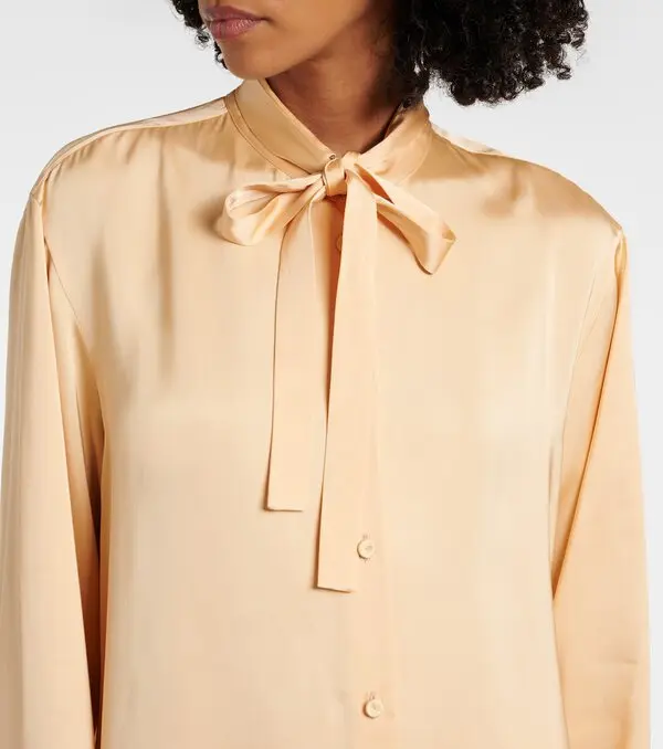 JIL SANDER Bow Detail Satin Blouse