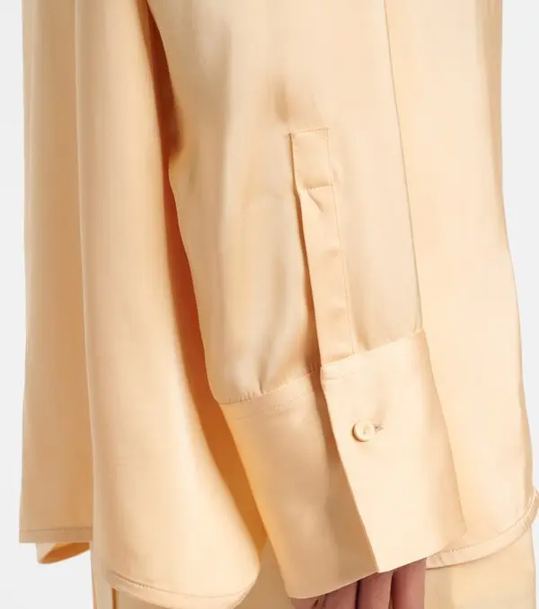 JIL SANDER Bow Detail Satin Blouse