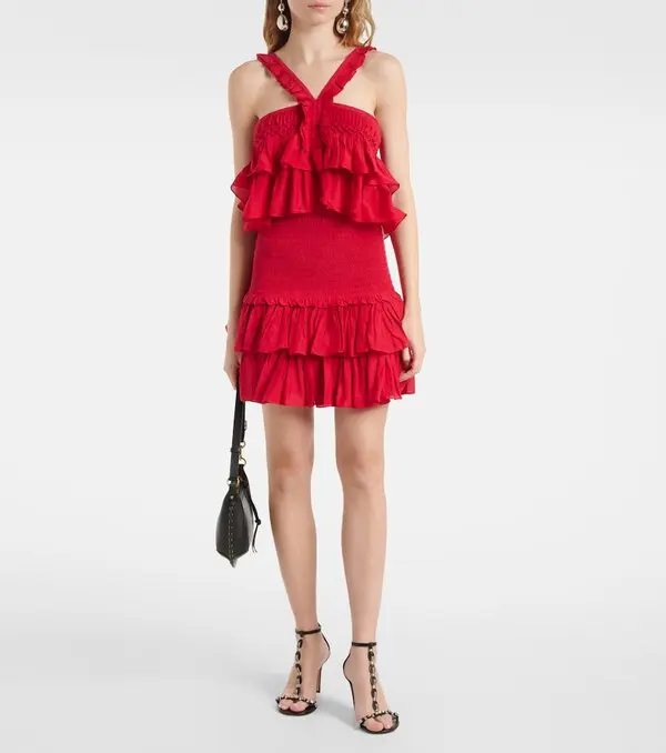 MARANT ETOILE Daliana Cotton-blend Top - Red