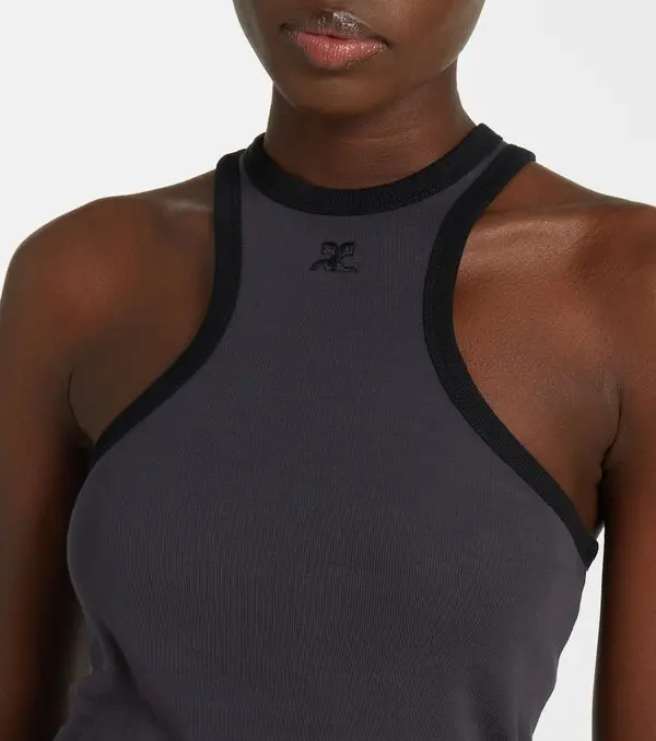 COURREGES Scuba Cotton Jersey Minidress