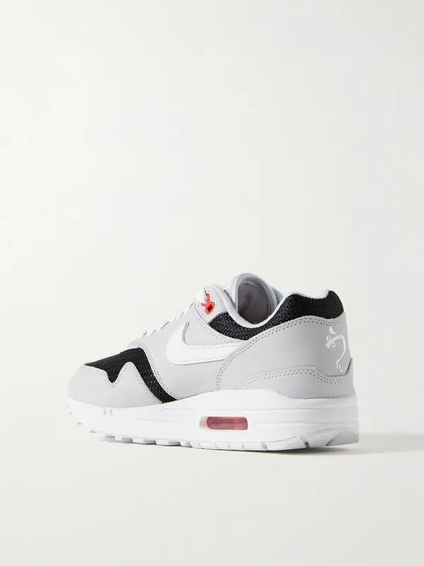 Nike Max 1 Suede, Textured-leather And Canvas Sneakers - White