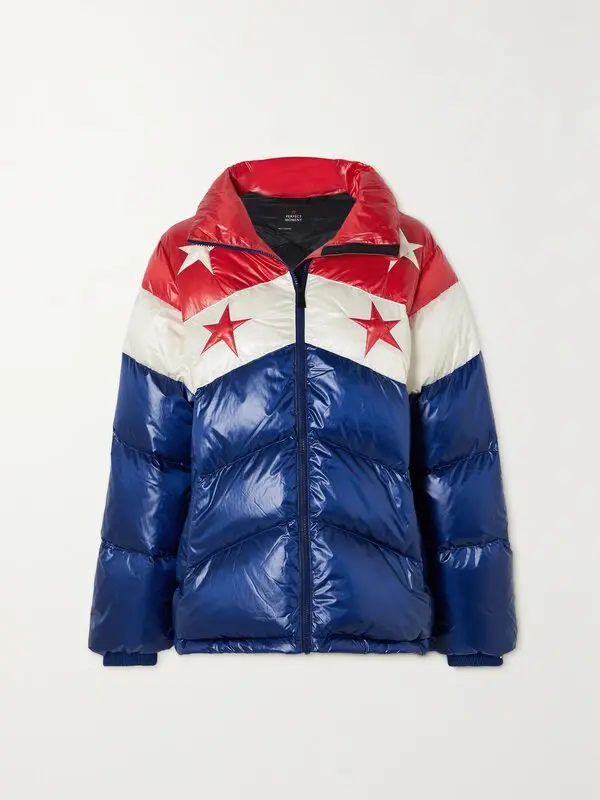 Perfect Moment Stellar Quilted Down Ski Jacket - Blue