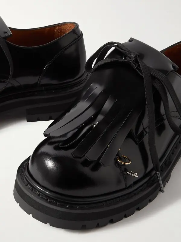 Marni Dada Embellished Fringed Derby Shoes
