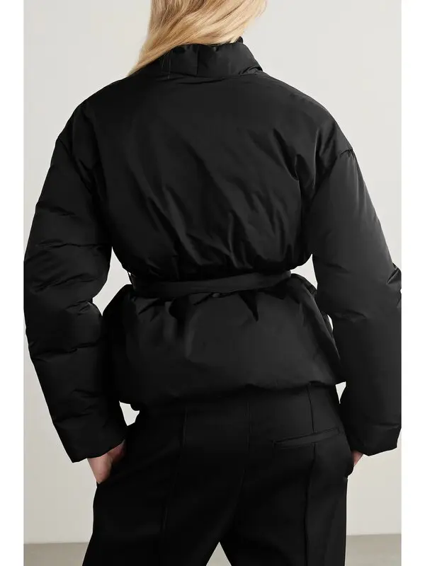 FERRAGAMO Belted Padded Twill Wrap Jacket
