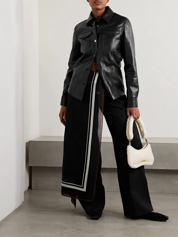 Nanushka Rocio Leather And Faux Leather Jacket