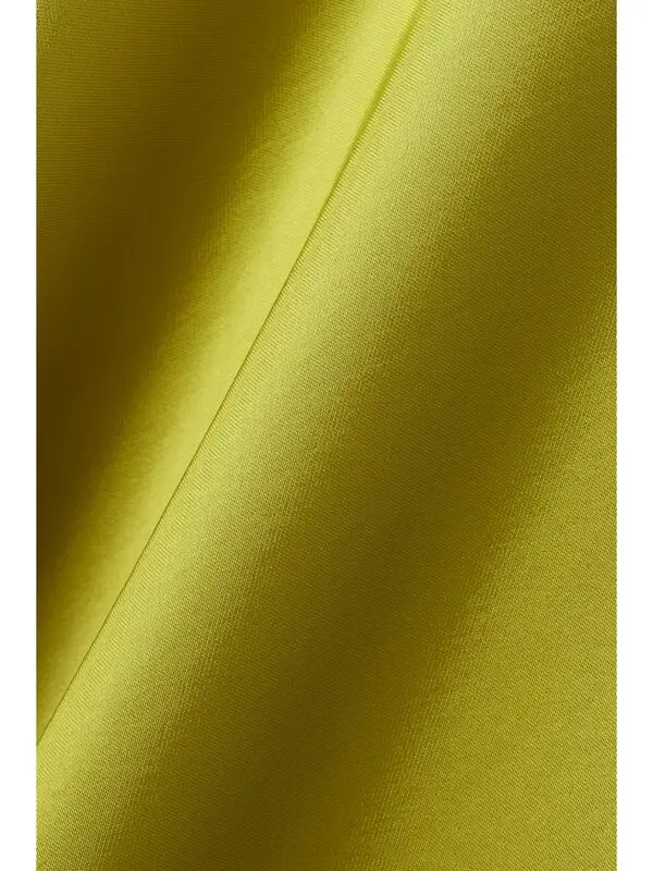 Attico Asymmetric Feather-trimmed Halterneck Midi Dress