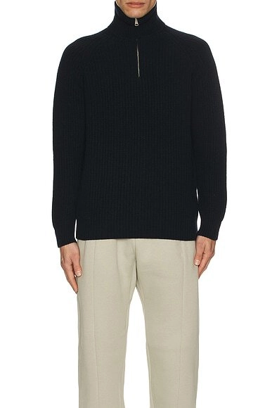 GHIAIA Virgin Wool Barracuda Quarter Zip