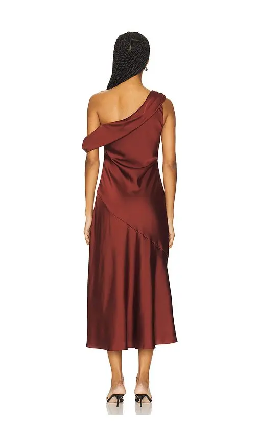 Astr The Label Orissa One-shoulder Midi Dress