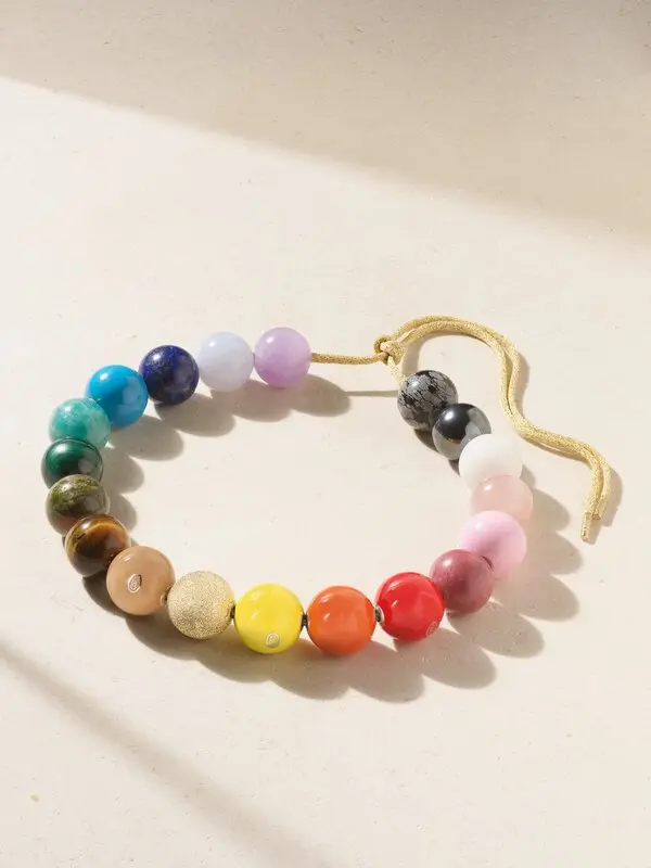Carolina Bucci Soho 18-karat Gold, Enamel & Stone Necklace - Multi