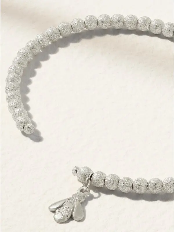 Carolina Bucci 18-karat White Beaded Bracelet With Florentine Finish