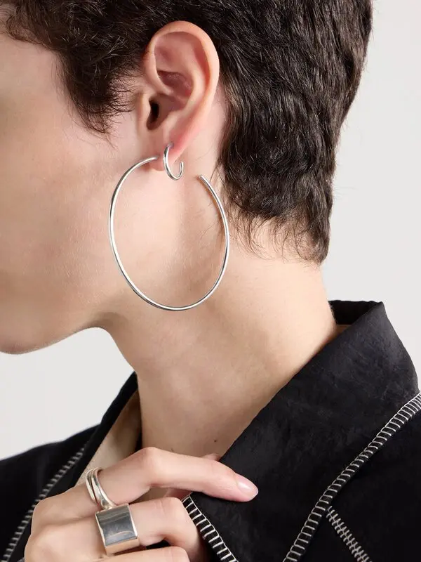 JENNIFER FISHER Thread Huggie Hoop Earrings