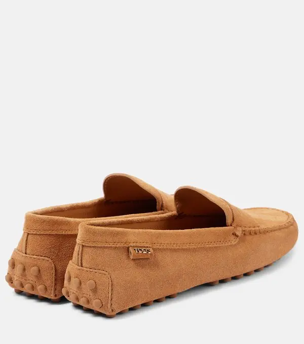 TOD'S Gommino Suede Driving Shoes - Brown