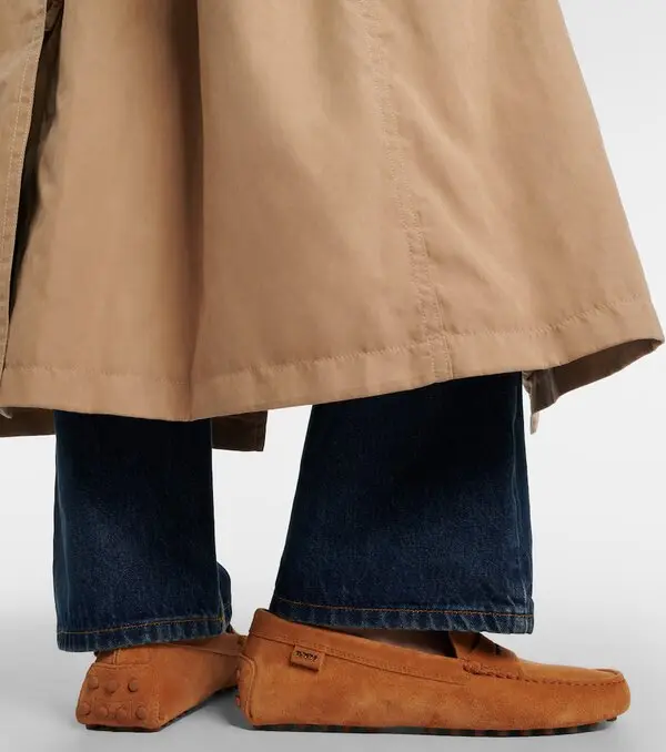 TOD'S Gommino Suede Driving Shoes - Brown