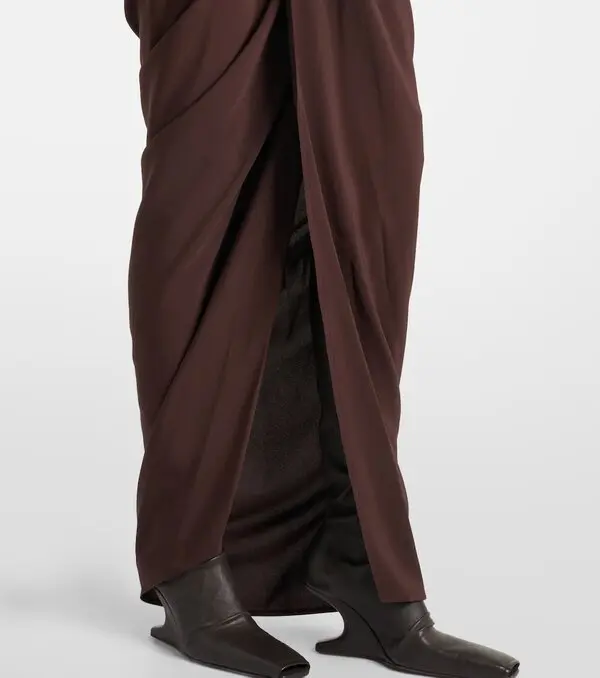 Rick Owens Satin Wrap Gown