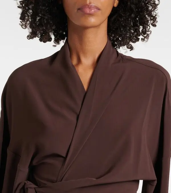 Rick Owens Satin Wrap Gown