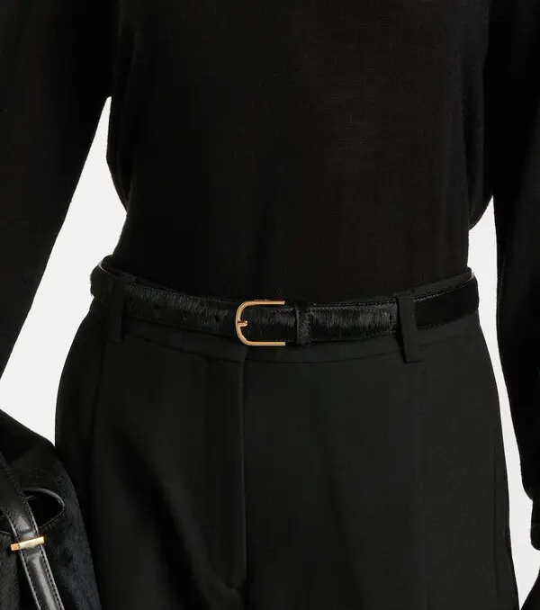 TOTEME Calf Hair Belt - Black
