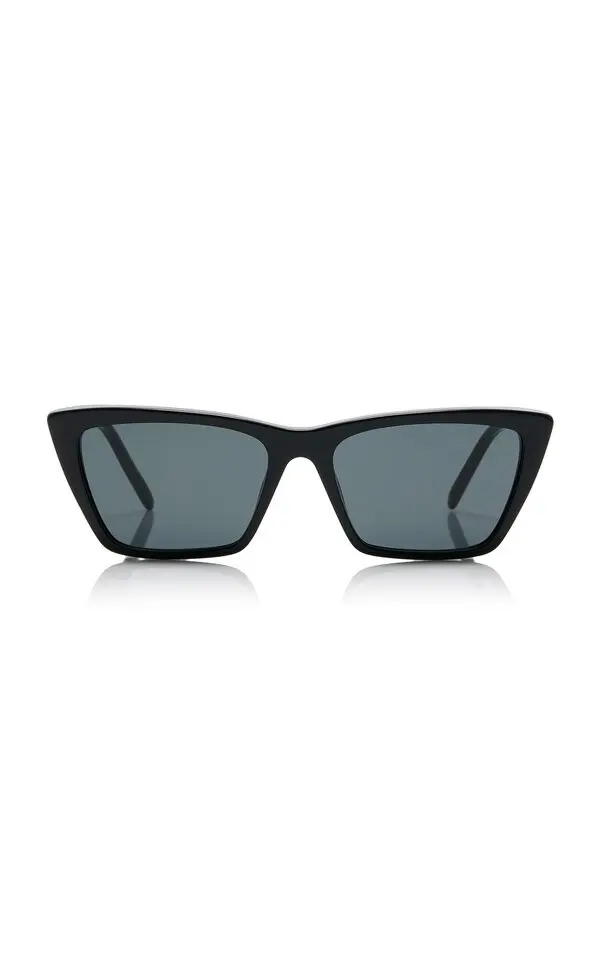 Saint Laurent Mica Thin Cat-eye Acetate Sunglasses - Black