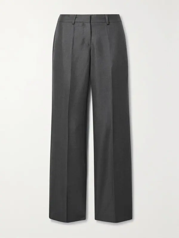 Our Legacy Wool-blend Twill Straight-leg Trousers - Gray