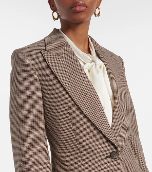 Stella McCartney Checked Virgin Wool Blazer