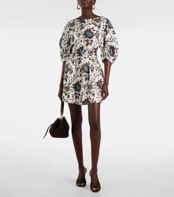 Faithfull The Brand Lowen Linen Mini Dress - Multicoloured