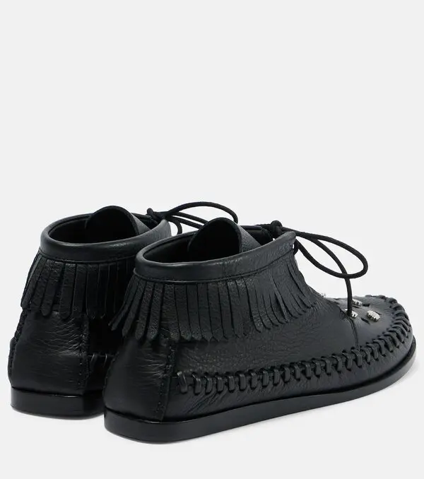 Isabel Marant Étoile Erkee Leather Moccasins - Black