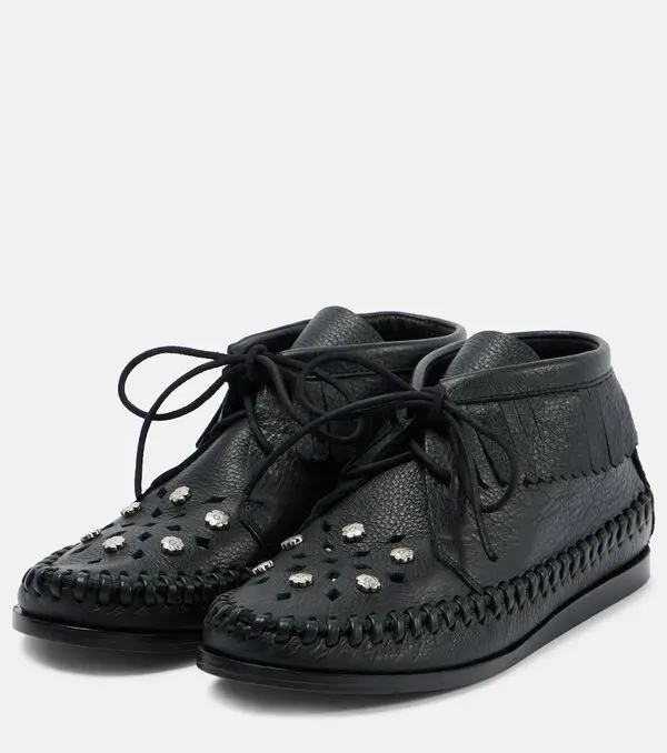 Isabel Marant Étoile Erkee Leather Moccasins - Black