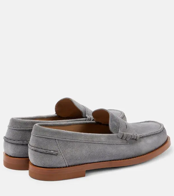 TOD'S Suede Almond Toe Loafers