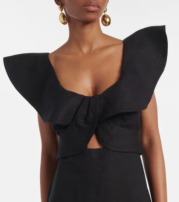 Johanna Ortiz Ruffled Midi Dress