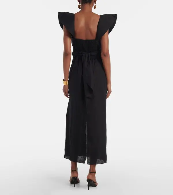 Johanna Ortiz Ruffled Midi Dress