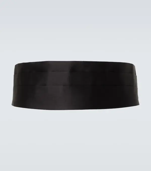 Giorgio Armani Silk Cummerbund - Black