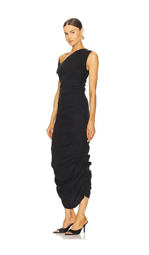 AMELIE TEJE Asymmetrical Midi Dress
