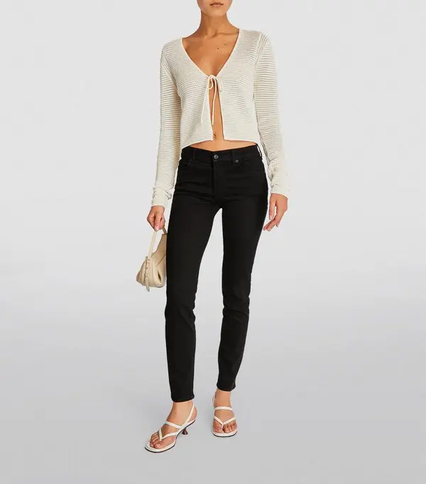 7 For All Mankind Roxanne Slim Jeans - Black