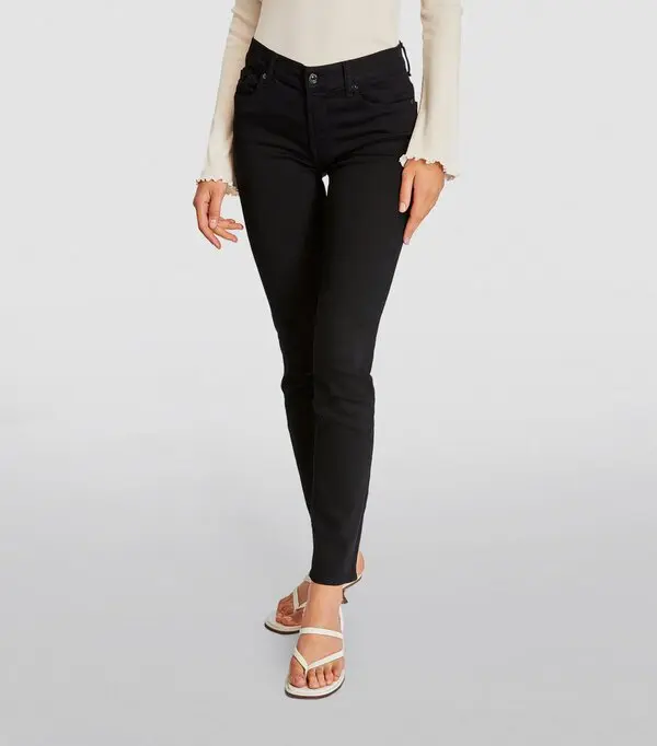 7 For All Mankind Roxanne Slim Jeans - Black