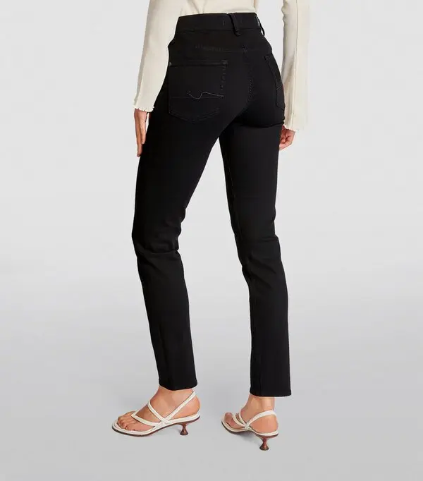 7 For All Mankind Roxanne Slim Jeans - Black