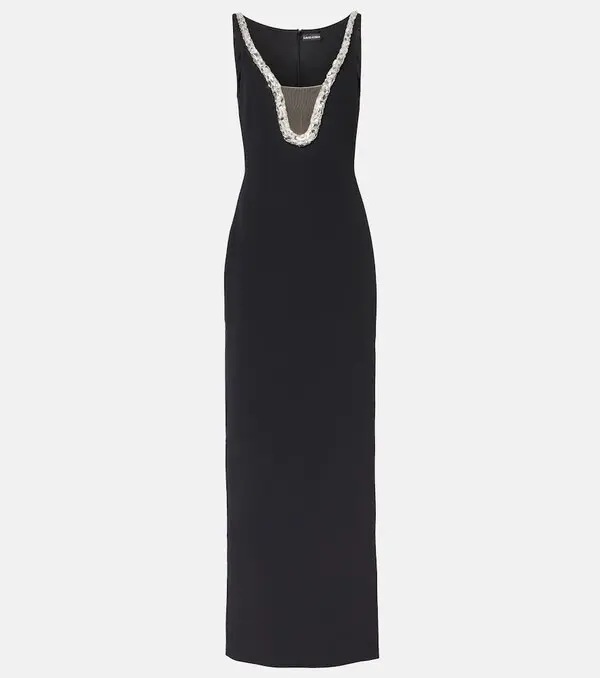 David Koma Embellished Cady Gown