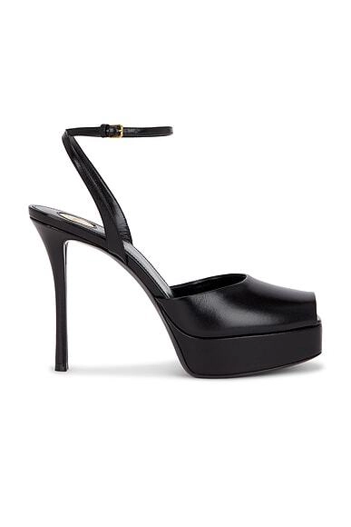 Saint Laurent La Scandale Platform Sandal - Nero