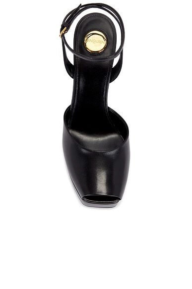 Saint Laurent La Scandale Platform Sandal - Nero