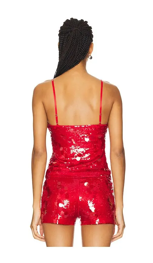 GUIZIO Sequined Camisole - Red