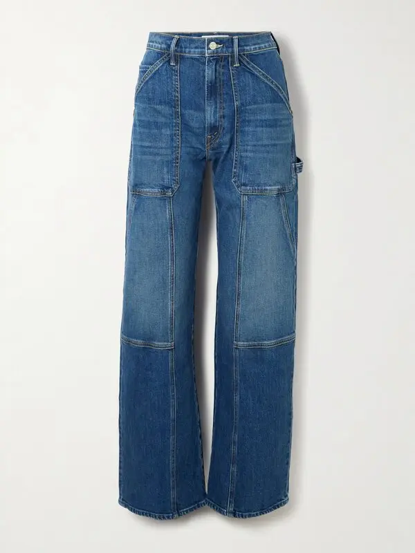 MOTHER The Lasso Utility Sneak High-rise Straight-leg Jeans - Blue