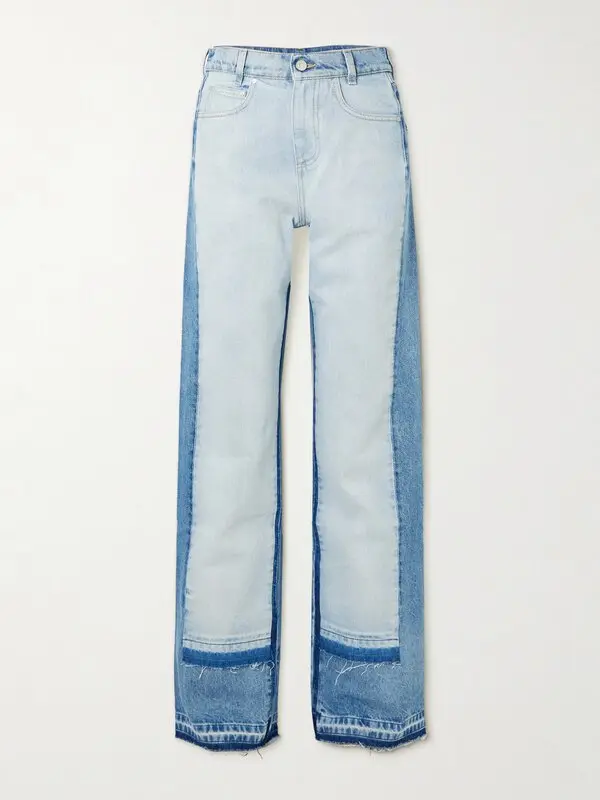 Stella McCartney Paneled Wide-leg Jeans