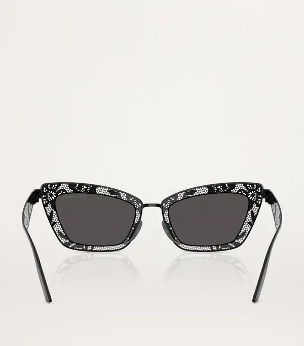 Dolce & Gabbana Steel Cat Eye Sunglasses - Black