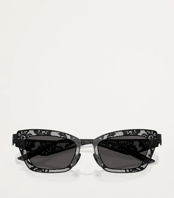 Dolce & Gabbana Steel Cat Eye Sunglasses - Black
