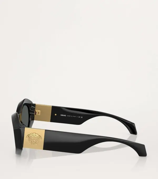 Versace Geometric Frame Sunglasses - Black