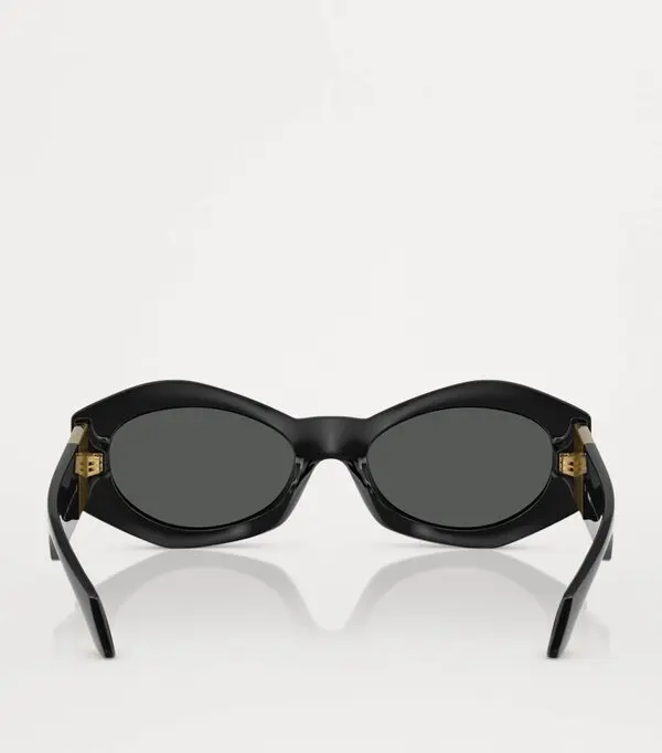 Versace Geometric Frame Sunglasses - Black