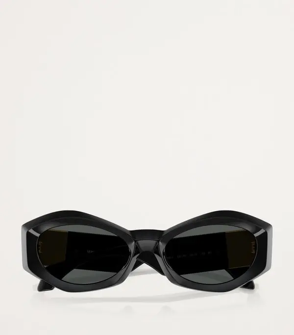 Versace Geometric Frame Sunglasses - Black