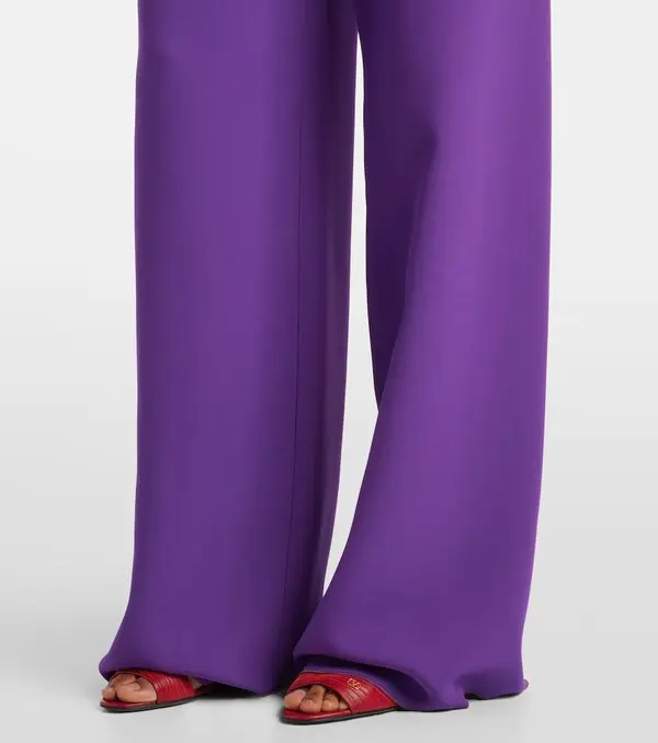 Valentino Garavani Cady Couture Wide-leg Trousers