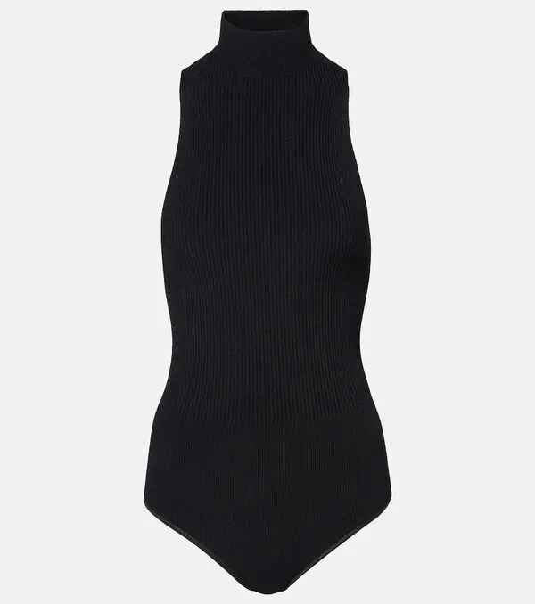 Alaïa Halterneck Jersey Bodysuit - Black